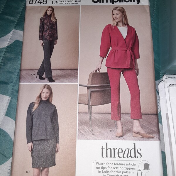 Uncut Simplicity Sewing Pattern 10034 8748 Misses'miss Petite ...