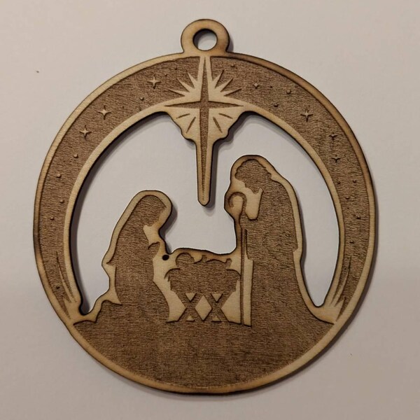 6 Christmas Nativity Scene Circular Silhouettes Svgs Pngs-jesus, Mary ...