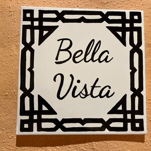 Green Italian House Number Tile, Signs for Home, Personalized Tile ...