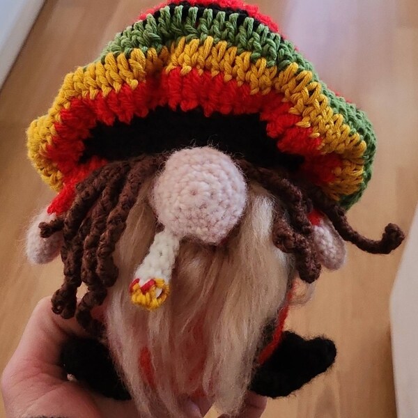 Crochet Rasta Gnome Pattern PDF Smoker Amigurumi Pattern Green Yellow ...