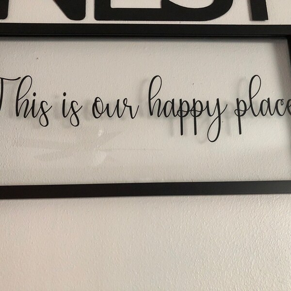 This is Our Happy Place-vinyl Wall Decal- Farmhouse- Bedroom- Home ...