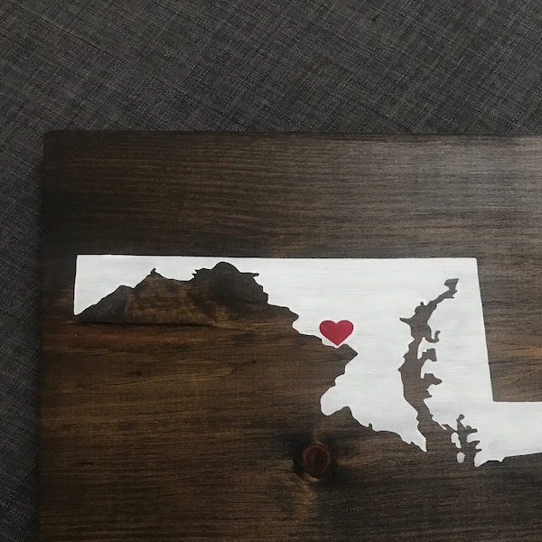 State Wood Sign - Hometown Sign - Moving Gift - State Wall Art ...