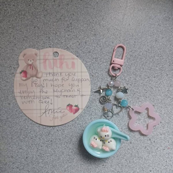 Adorable Yellow Milkshake Keychain | Handcrafted Sweet Accessory ...