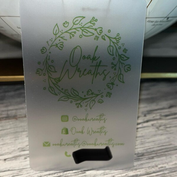 Custom Clear Plastic Business Cards, Frosted Plastic Card With Your ...