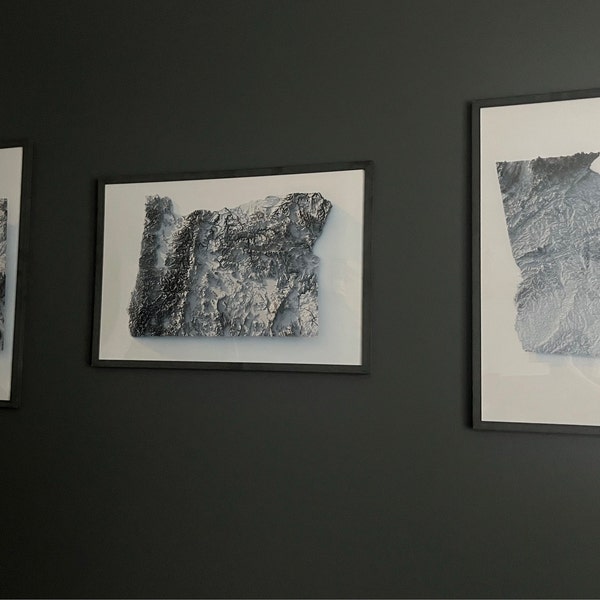 Utah Minimalist Relief Map | Stylized Art Cartography | Elevation ...