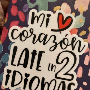 Mi Corazón Late Spanish Teacher Die Cut Vinyl Sticker | Etsy