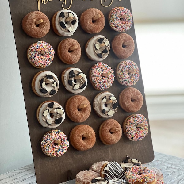Personalized Donut Wall, Wedding Donut Stand, Birthday Donut Decor ...