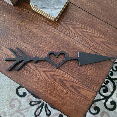 Arrow Wood Sign, Arrow Wall Decor, Arrow Wood Cutout, Arrow Heart, 33 ...