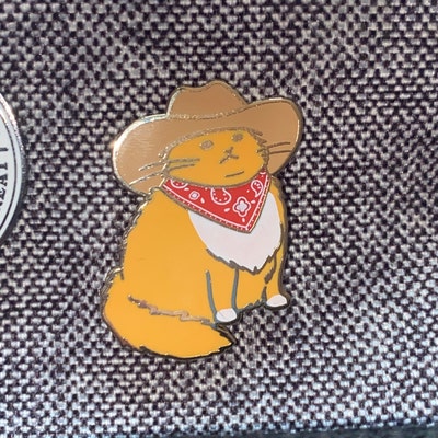 The Original Cowboy Cat Enamel Pin Meowdy - Etsy