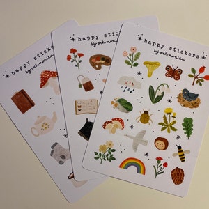 3 Matte Sticker Sheets, Sticker Pack, Sticker Bundle, Cute Stickers ...