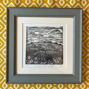 Lino Print of a Rabbit, an Original Limited Edition Lino Cut Print in ...