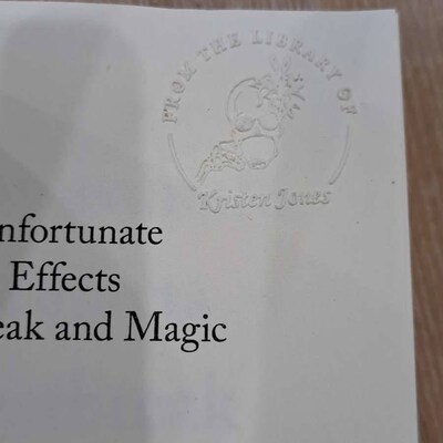 Skeleton, Flowers, Books, Sunflowers Custom Book Embosser Personalized ...