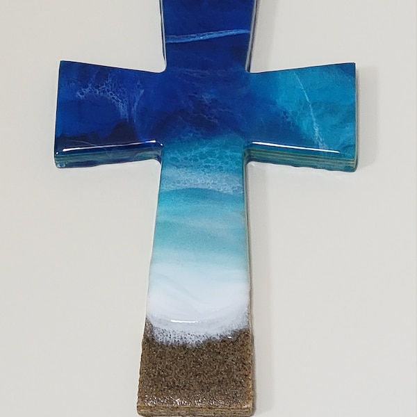 Ocean Cross / Resin Cross / Ocean Waves - Etsy