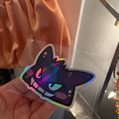 Holographic Gengar Peeker / Gengar Sticker / Cute Pokemon Sticker ...