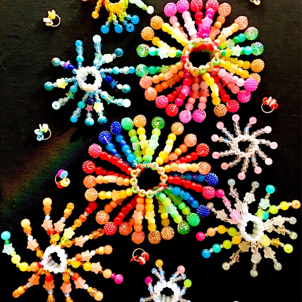 100 Pcs Vintage 15mm Iridescent Berry Raspberry Beads Plastic Acrylic ...