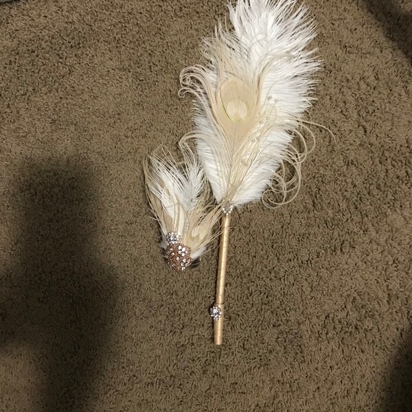 Wedding Ostrich Feather Pen Ivory Feather Pen Wedding Signing Great ...