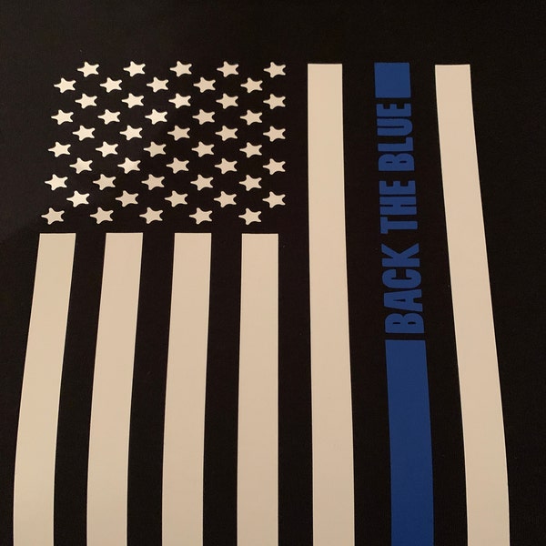 Thin Blue Line Flag SVG Police Flag Svg, Back the Blue Svg, Blue Line ...