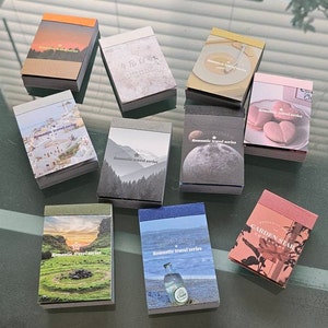 Nature Mini Washi Sticker Booklet Assorted Pattern Sky Green Flower ...