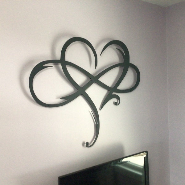 Infinity Heart Metal Wall Decor, Infinity Love, Metal Wall Art ...