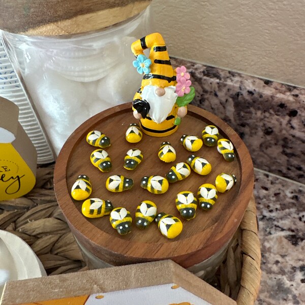 Adorable Little Wooden Self-adhesive Bumble Bees for Crafts and Wood ...