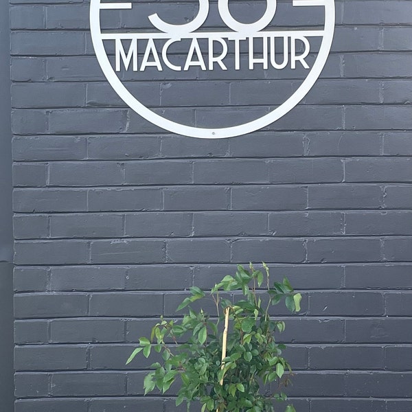 Large House Numbers Metal Address Sign Modern Address Plaque for ...