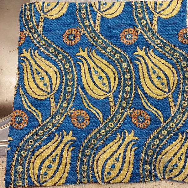 Upholstery Fabric,turkish Fabric by the Yards,turkish NAVY BLUE ...