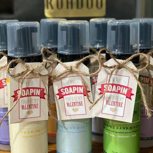Valentines Printable I Was Soapin' You'd Be My Valentine Valentine's ...