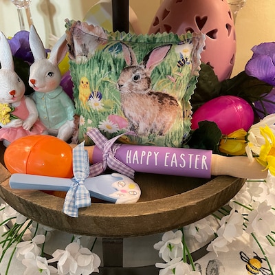 Easter Rolling Pins Easter Day Tier Tray Decor Tiered Tray Decor Mini ...