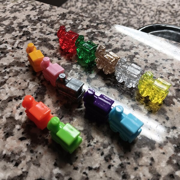 Mexican Train Domino Marker Tokens Set of 12 Assorted Colors Personal ...