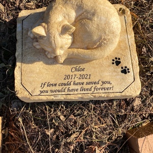 Cat Memorial Stone Custom Cat Memorial Gift Cat Sympathy | Etsy