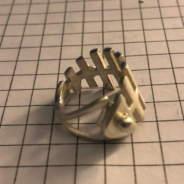 Plain Sterling Silver Ring Fish Bone Genuine Solid Hallmarked 925 - Etsy