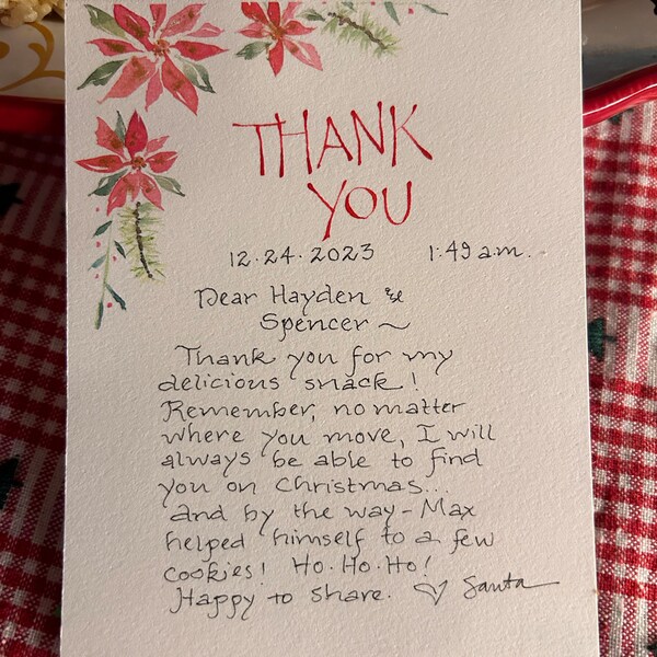 Adult Santa Letter of Appreciation - Etsy UK
