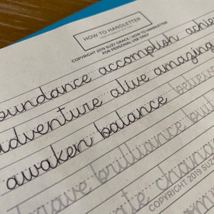 THE VIOLET: Printable Handwriting Worksheets PDF File Only - Etsy