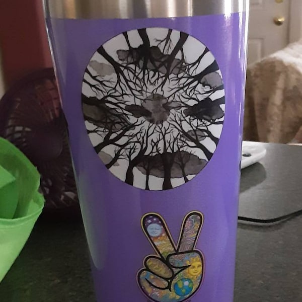 Watercolor Tree Line, Pine Tree, Laptop Sticker, Water Bottle Sticker ...