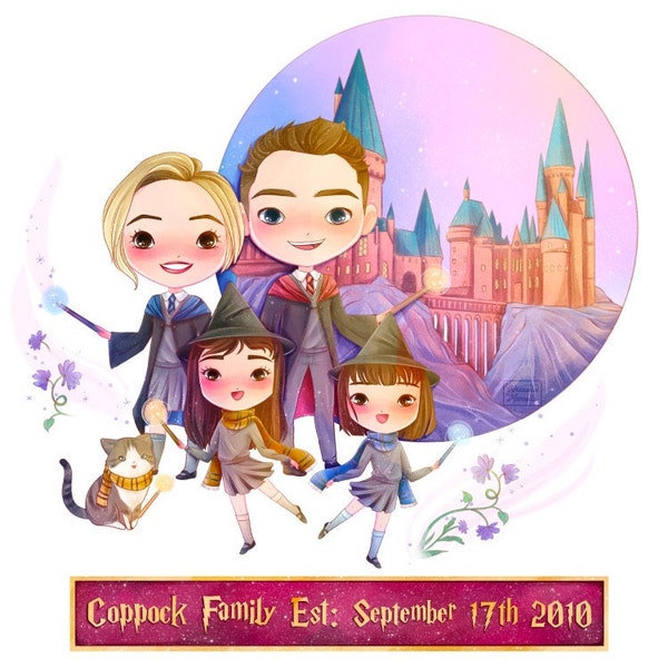 MAGIC STUDENT PORTRAIT | Custom Portrait | Illustration Portrait ...