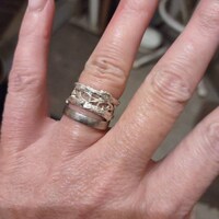 Herren Vintage-Stil Baum Band, Einzigartige Baum Silber Ehering, Herren ...