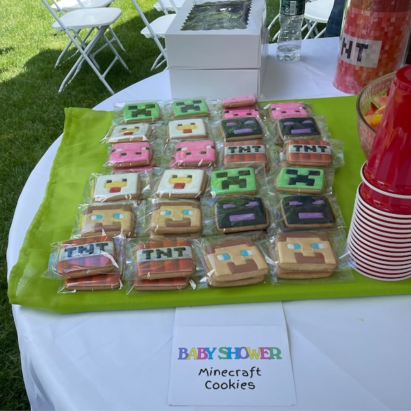 Minecraft Cookies, Minecraft Birthday, Minecraft Birthday Party ...