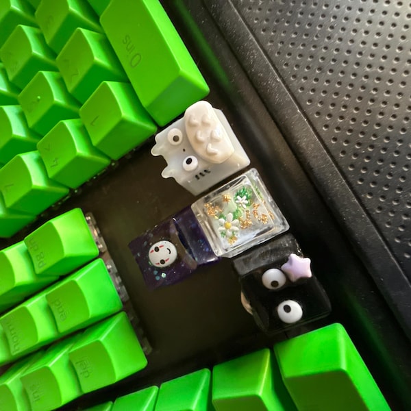 Kawaii Face Artesian Keycap | Handmade Keycap | Anime Keycap ...