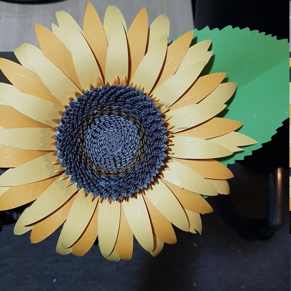 3D Paper Sunflower SVG Template: 8-inch DIY Floral Project (digital ...