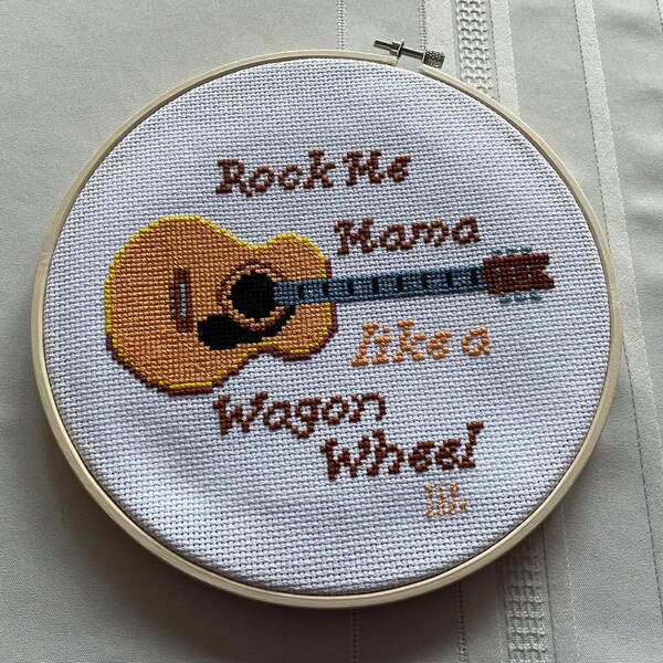 Acoustic Guitar Cross Stitch Pattern - Etsy
