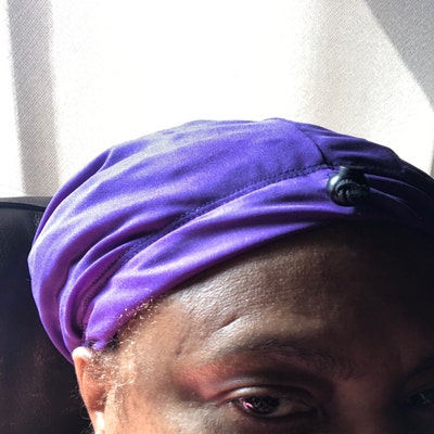 Satin Lined Beanies for Locs & Long Hair Blue / Skull Cap / Beanie Hat ...