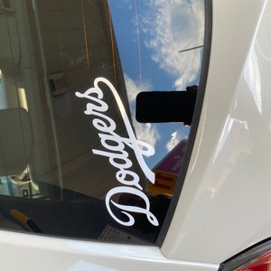 Los Angeles Dodgers Vinyl Decal Car Window, Mirror, Bumper, Laptop ...