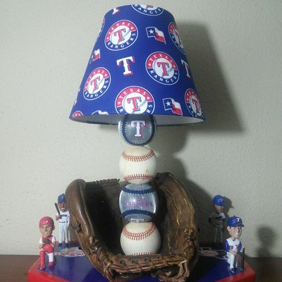 Texas Rangers Lamp Shade, Baseball. Shades Are 9.5 X 5 X 7 Tall - Etsy