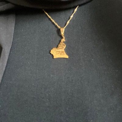 18K Gold Plated Cameroon Necklace, Cameroon Hat, Cameroon Headdress ...