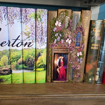 Custom Bookshelf Insert SAMPLES of Row Houses/repurposed Books/book ...