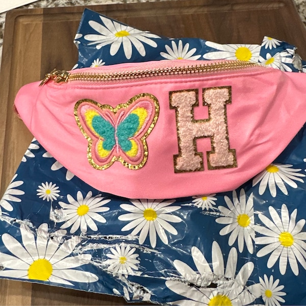 Personalized Kids Nylon Fanny Pack | Chenille Letter Patch Fanny Pack ...