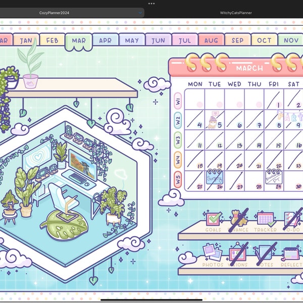 Digital Planner Bundle, Kawaii Digital Planner, Cute Digital Planner ...