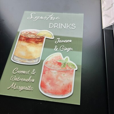 Tom Collins Sticker, Gin and Soda Sticker, Signature Drink Sticker, DIY ...