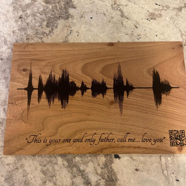 Soundwave Art, Extra Large Wall Art, Voice Recording Gift on Wood - Etsy