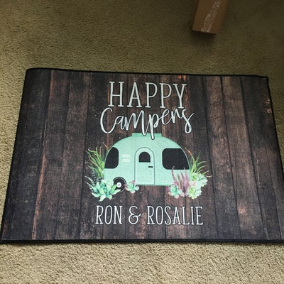 Personalized Camping Mat Custom Camp Site Door Mat Monogram - Etsy